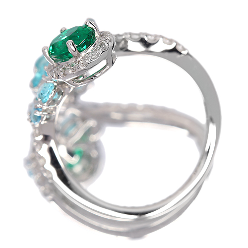 コロンビア産ノンオイルエメラルド 0.68ct パライバトルマリン コロンビア産ノンオイルエメラルド 0.68ct パライバトルマリン